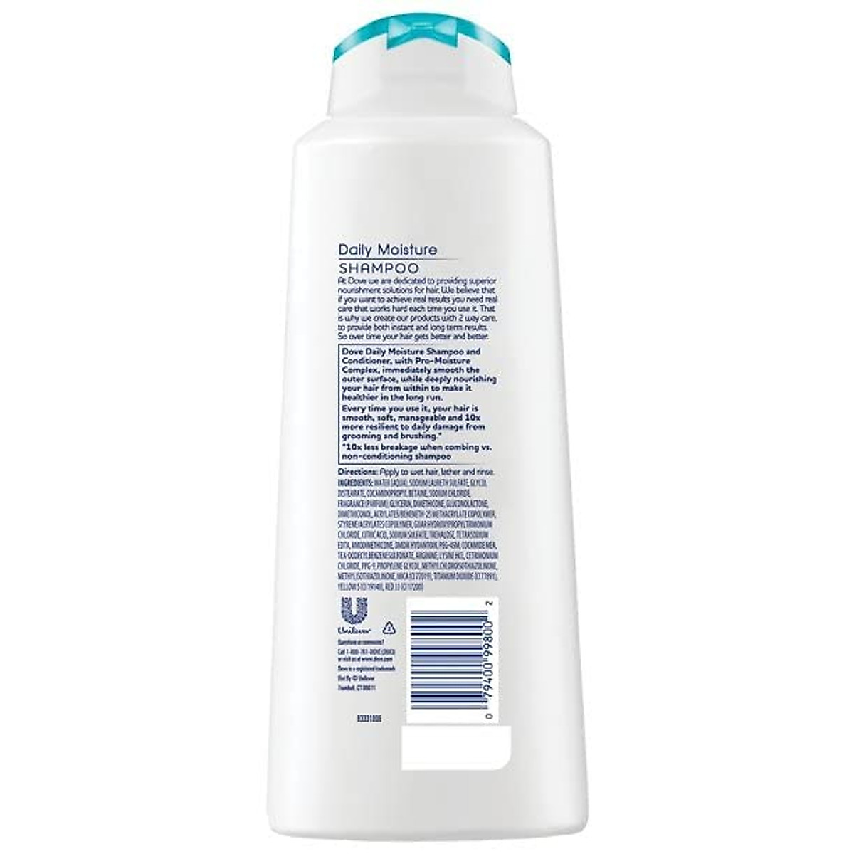 Dove Daily Moisture Shampoo 20.4 oz ( Pack of 2)