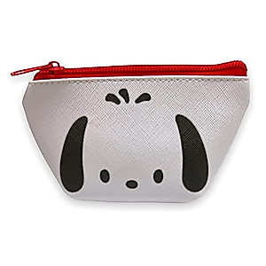 Sanrio Pochacco Face Boat Type Cosmetics Small Pouch Bag 4.3 in (W) × 3 in (H) × 2 in (D)