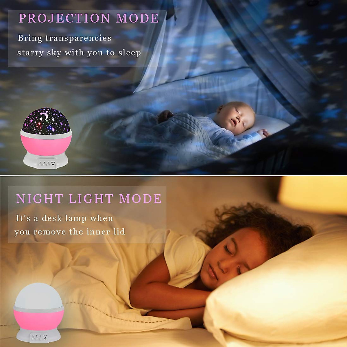 Star Projector for Kids Age 2-12, Pink Projector Night Light for Room Ceiling - Girls Toys Age 3 4 5 6 7 8 9 10 Year Old Girl Christmas Birthday Gifts