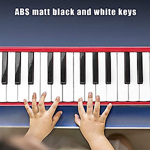 Beginner Melodica, 32 Keys Simple Melodica Portable Melodica with Carry Bag Melodica with Cornet Mouthpiece for Children Beginner Musical Training(red)