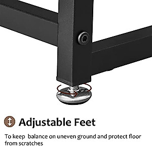 BEWISHOME Wooden Step Stool for Adults, Small Step Stool for Kids, Kitchen Step Stool, 2 Step Stool, Bed Steps for High Beds with 500lb Load Capacity, Stepping Stool for Bedroom & Kitchen KTD01H