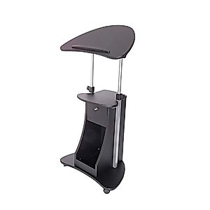 Techni Mobili Sit-to-Stand Mobile Medical Laptop Computer Cart, Black