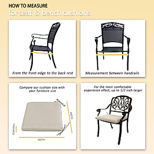 Sunshine Outdoor Indoor/Outdoor Patio Chair Cushion 18.5x18.5 inch :Resilient Foam Filling, Weather Resistant Chair Cushions,Outdoor Seat Cushions for Patio Furniture, Putty 4 Pack