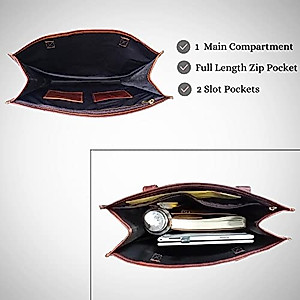 Madosh, Women's Genuine Leather Tote Shoulder Bag Ladies Purse Handbag Fashion Top Handle Casual Work Bag