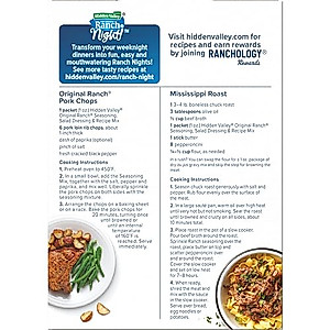 Hidden Valley Original Ranch Salad Dressing & Seasoning Mix, Gluten Free, Keto-Friendly - 4 Packets (Package May Vary)