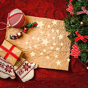 100 pcs Wooden Stars Slices Mixed Suit Star Shapewooden Cutouts Ornaments Wedding Party DIY Crafts Table Scatter Christmas Gift Decoration