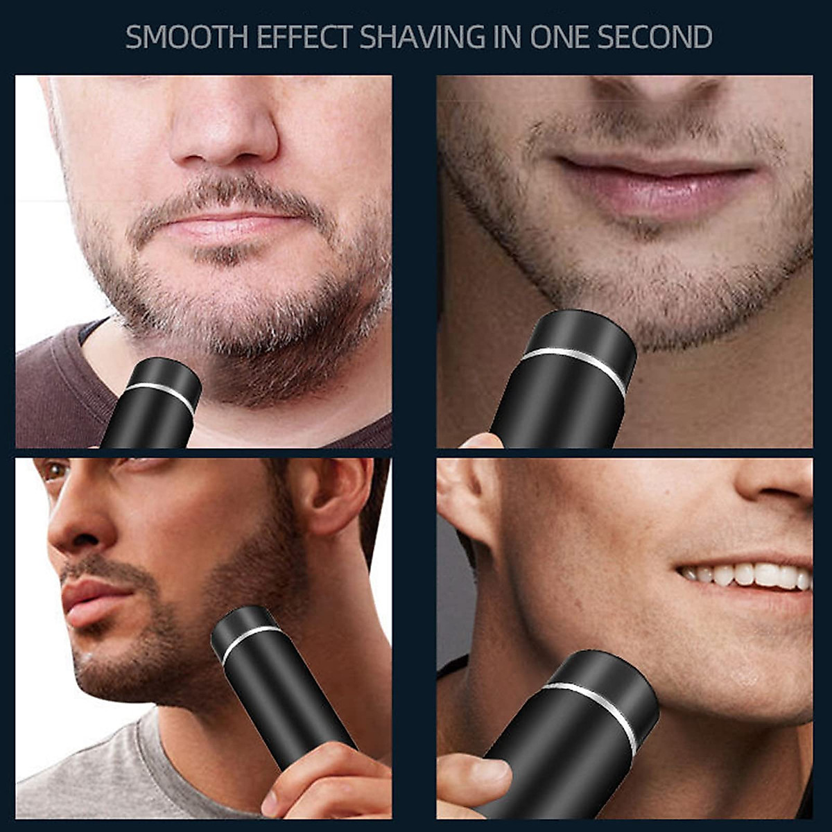 Mini Portable Electric Shaver, Pocket Size Washable Electric Razor, USB Fast Charging, Mini Electric Shaver for Men (Blue)