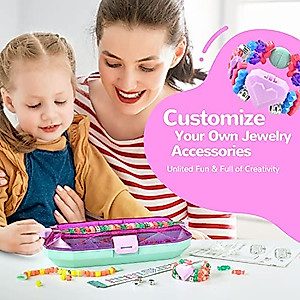 Bracelet Making Kit-BELLOCHIDDO Beads for Bracelets Making with Elastic Strings, Bracelet Making Kit for Girls with Storage Box, DIY Girls Toys for Age 3 4 5 6 7 8 9 10 Year Old Gift