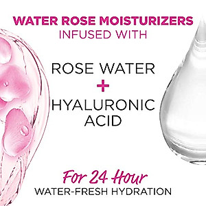 Garnier Water Rose 24H Moisture Gel with Rose Water and Hyaluronic Acid, Face Moisturizer for Normal to Combination Skin, 2.4 Fl Oz (72mL), 1 Count (Packaging May Vary)