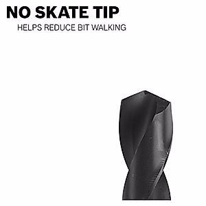 BOSCH BL2183 1-Piece 7/8 In. x 6 In. Fractional Reduced Shank Black Oxide Drill Bit for Applications in Light-Gauge Metal, Wood, Plastic