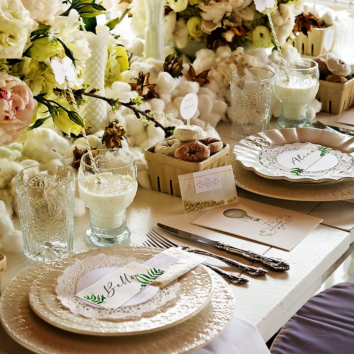 Yalikop 80 Pcs Clear Acrylic Rectangle Place Cards Blank Wedding Table Seating Chart Cards Acrylic Invitations DIY Guest Name Signs for Wedding Reception Party Banquet Birthday Dinner Table Decor