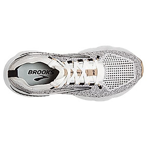 Brooks Women’s Glycerin StealthFit GTS 20 Supportive Running Shoe - White/Black/Cream - 8.5 Medium