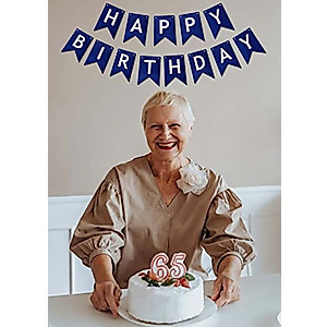 Blue Happy Birthday Banner Birthday Banner Decoration DIY Party Decoration