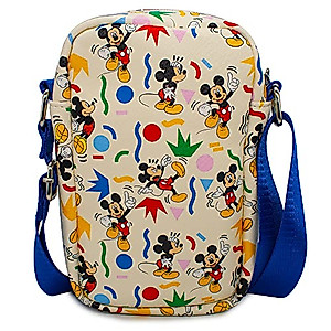 Disney Bag, Cross Body, Mickey Mouse Action Poses Confetti Collage, White, Vegan Leather