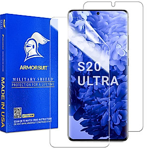 ArmorSuit (2 Pack) MilitaryShield Screen Protector Designed For Samsung Galaxy S20 Ultra 5G (6.9") (Case Friendly) Ultrasonic Fingerprint Compatible Anti-Bubble HD Clear Film