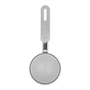 RSVP International Endurance Collection Kitchen Measuring Tools, Dishwasher Safe, 0.5 Cup, Individual, Stainless Steel