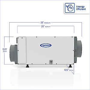 AprilAire E070 Pro 70-Pint Crawl Space Dehumidifier + Model 76 Wall Mount Dehumidifier Control, Commercial-Grade Whole-House Dehumidifier for Basement, Crawlspace, or Whole Home up to 2,200 sq. ft.