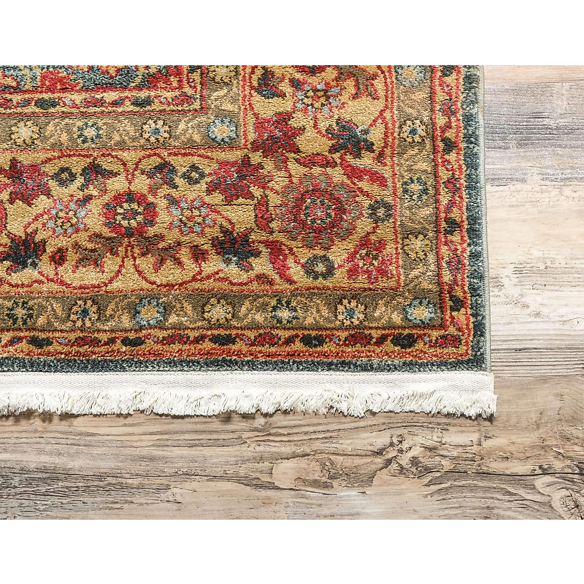 Unique Loom Edinburgh Collection Area Rug - Monroe (7' 1" x 10' Rectangle Blue/Brown)