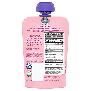 Paw Patrol Really Raspberry Organic Mixed Fruit Squeeze Pouch, 3.5 Ounce (Pack of 10)