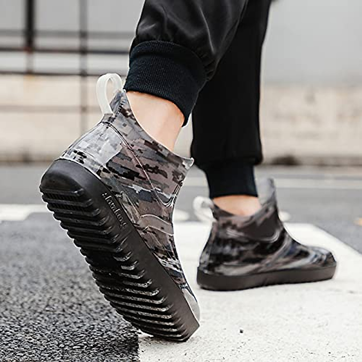 JUMESGU Lightning Deals Today Men's Ankle High Waterproof Hiking Boots Outdoor Lightweight Shoes Trekking Trails 2023