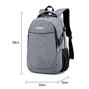 PRIMICIA GinzaTravel Laptop Backpack Anti Theft Water Resistant Backpacks School Computer Bookbag (GREY)