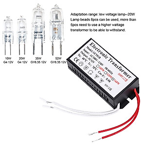 160W Electronic Transformer,AC110V to AC12V Power Supply Electronic Transformer for Halogen Lamp Beads