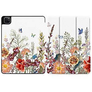 DONGKE Floral Design Case for iPad Pro 12.9 inch 6th, 5th, 4th, 3rd Gen with Pencil Holder, Auto Wake/Sleep, and Stand