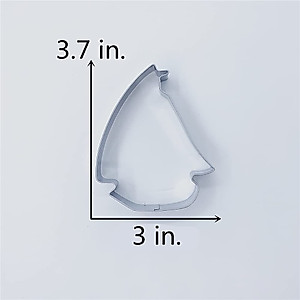 LILIAO Nautical Sailboat Cookie Cutter, 3.7", Biscuit Bread Sandwich Cutters, Stainless Steel