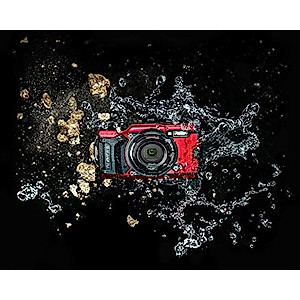 Olympus Tough TG-6 Waterproof Camera, Red (Renewed)
