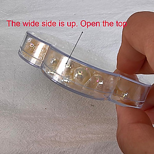 Chenkou Craft 3000PCS 1 Box White AB Round Flatback Imitation Half Pearls Bead Loose Beads Gem (White AB Half Ball)