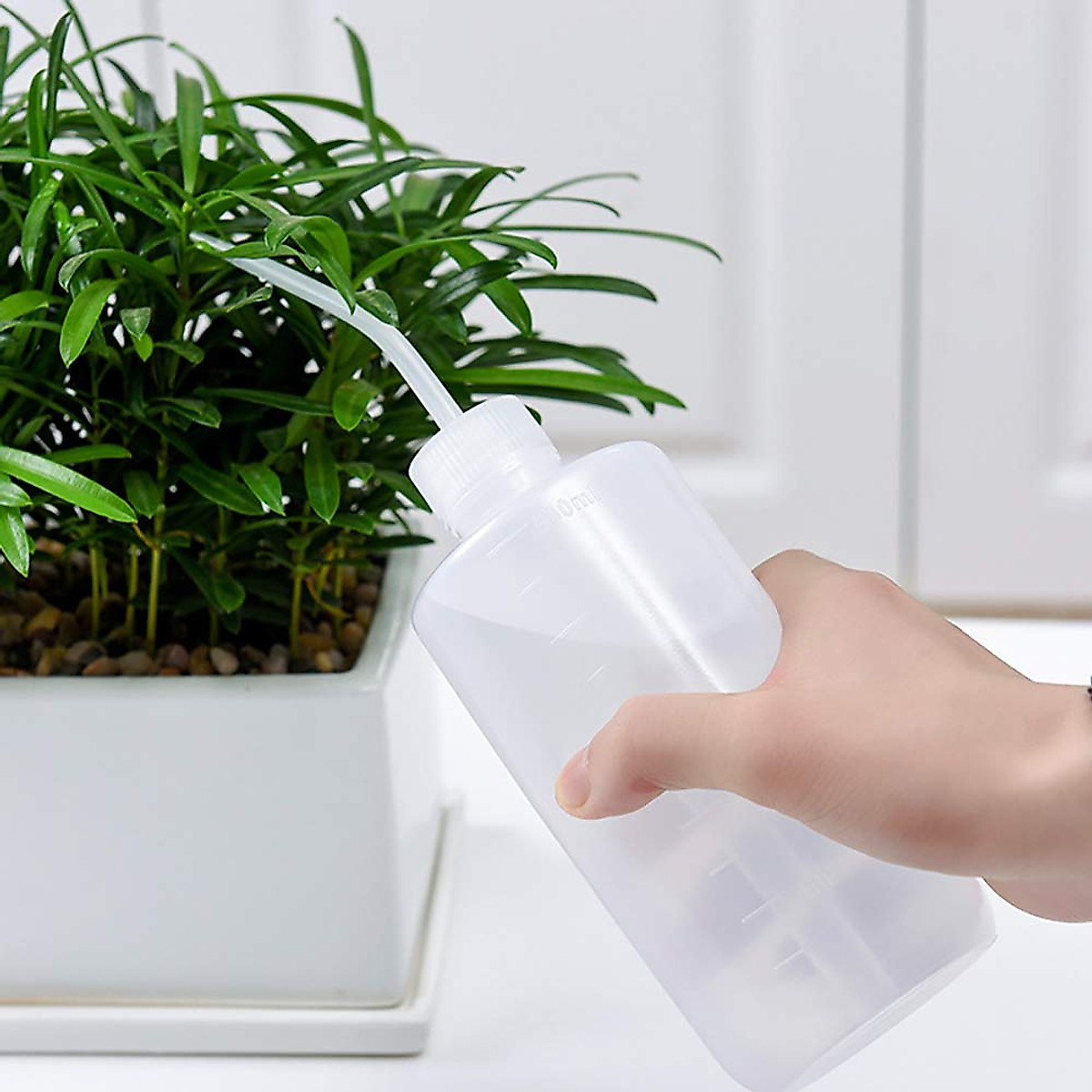 ink2055 Safety Wash Bottle,500ml Tattoo Diffuser Green Soap Supply Plants Watering Wash Squeeze Bottle White