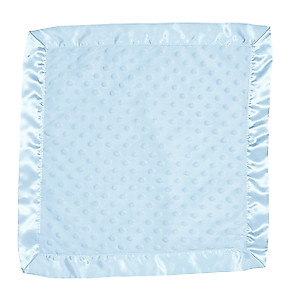 Bearington Baby Small Dottie Blankie (Blue) 16" x 16"