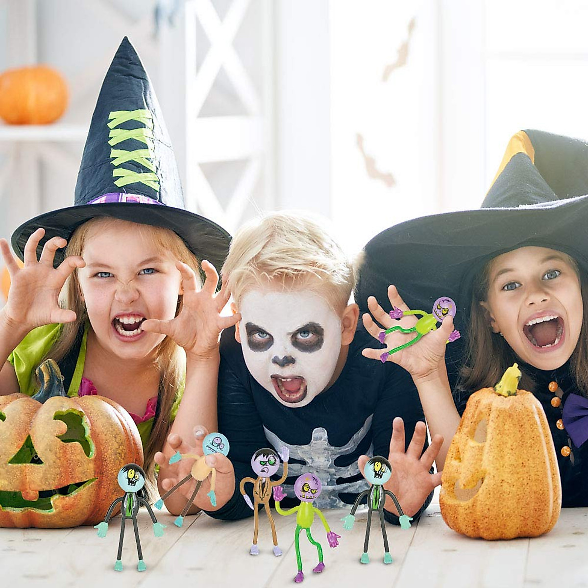 Assorted Bendable Zombie Figures for Kids - Halloween Party Favors