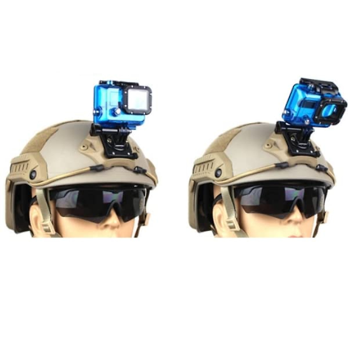 Tbest Helmet Fixed Mount, 90 Degree Rotation, for Camcorders, Cameras, SJCAM, YI Camera etc, Nylon & Plastic, Black, Helmet Camera Mount