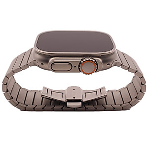 Ultra 2 Metal Bracelet Compatible with Apple Watch Ultra 2 / Ultra Metal Band 49mm for Men - Titanium Color Metal Bracelet