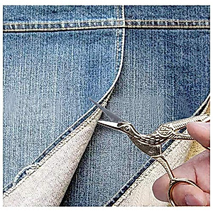 3.6" Stainless Steel Tip Classic Stork Scissors Crane Design Sewing Scissors DIY Tools Small Shear for Embroidery, Craft, Needle Work, Art Work Everyday Use Gold Scissors