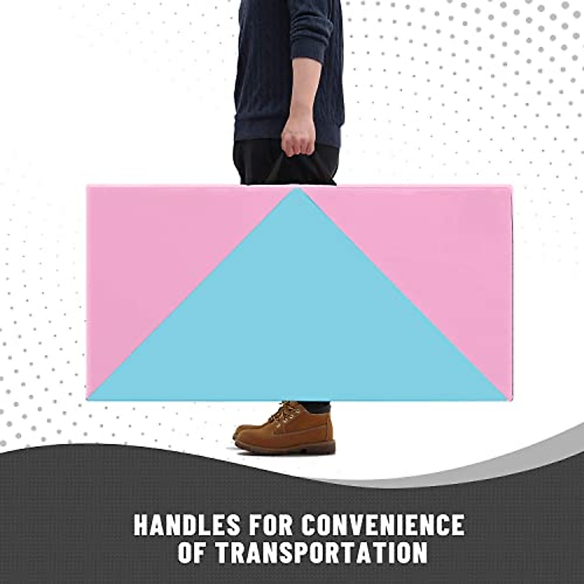 Outroad 10' x 4' x 2" Exercise Mat Thick Gymnastics Mat with Carrying Handles - Exercise Aerobics Mats Stretching Fitness