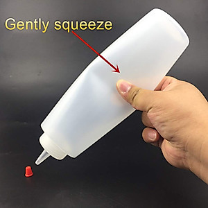 Gaweb Squeeze Bottle, 816oz Clear Squeezes Condiment Bottles Sauces Ketchup Syrup Storage Container One Color 16oz
