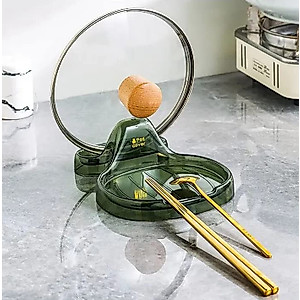 Multifunction Kitchen Spatula Rack - Versatile Pot Lid Ladle Holder Multipurpose Spatula Pad Book Cutting Board Spoon Rest Kitchen Utensils Drip Tray Washable Durable Stable Tack-Free Installation.