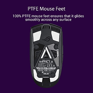 ASUS Optical Gaming Mouse - ROG Strix Impact II | Wireless Gaming Mouse with 16,000 DPI | 5 Programmable Buttons, RGB Lighting, 2.4 GHz, Long Battery Life, Lightweight, Ergonomic (Renewed)