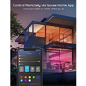 Govee Smart WiFi LED Strip Lights , 50ft RGB LED Lights Work with Alexa and Google Assistant, Color Changing Light Strip, Music Sync, App Controlled LED Lights for Bedroom and Gaming, Easy to Install