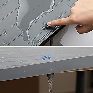 34 x 22 Inch Under Sink Mat for Kitchen Waterproof, Under Sink Tray with Drain Hole, Flexible Silicone Under Sink Mats, Sink Cabinet Protector Mats for Kitchen, Bathroom