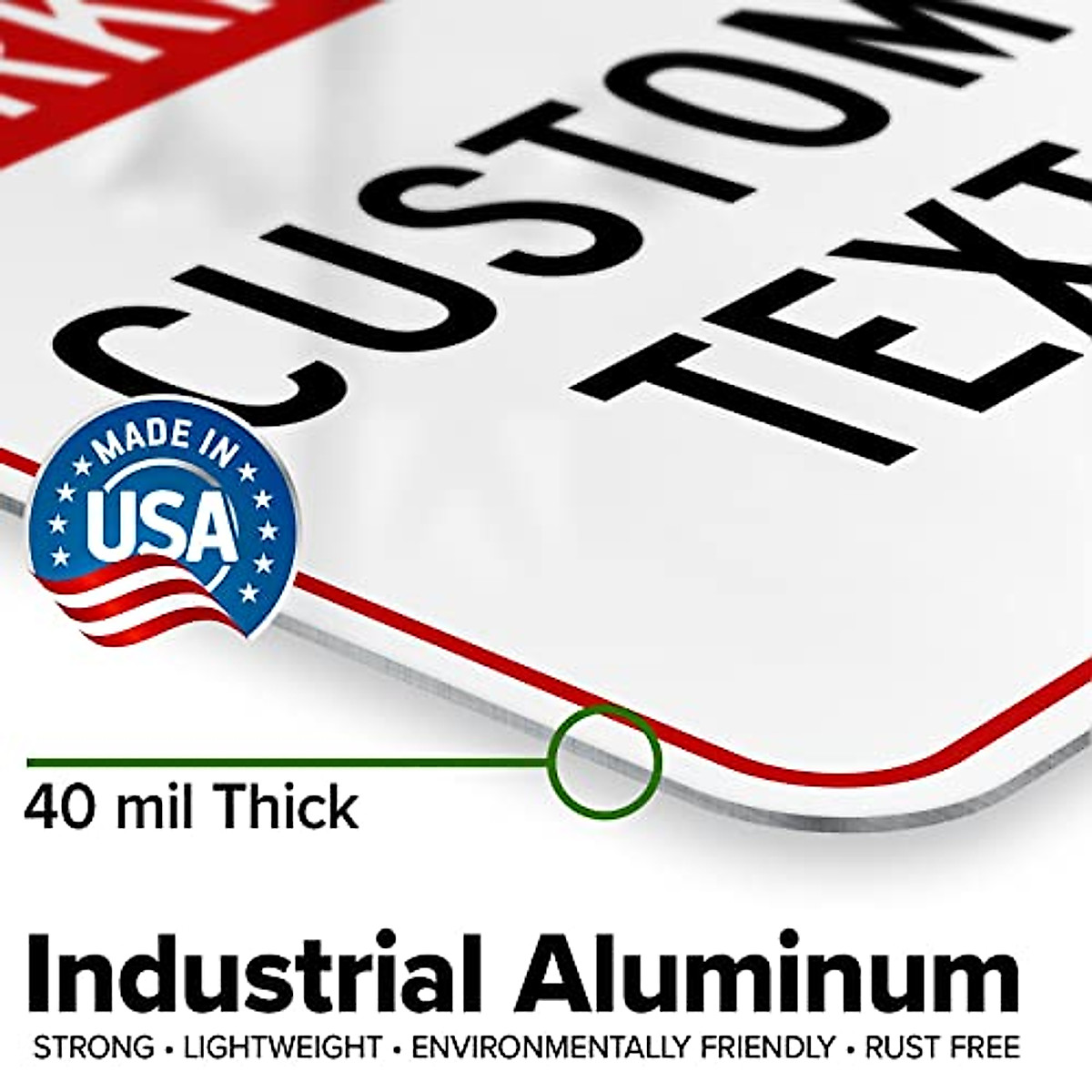 Reserved Parking Sign, Custom Parking Signs for Business, 10x14 Inches, Rust Free .040 Aluminum, Fade Resistant, Made in USA by My Sign Center (Post Holes)