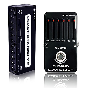 JOYO JF-11 EQ Pedal 6-Band Equalizer Bundle with JP-02 DC 9V 18V Pedal Power Supply