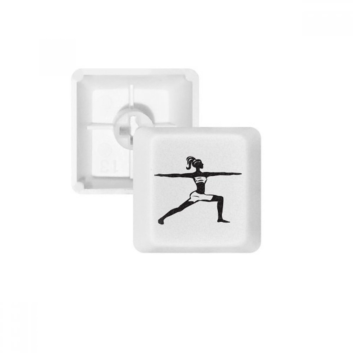 DIYthinker Yoga Girl Keep Healthy Sports Outline Keycap Mechanical Keyboard PBT Gaming Upgrade Kit