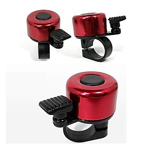 Toxz Bike Mini Bell for Safety Cycling,Red Removable Bicycle Bell,Bike Handlebar Metal Bell Horn for Sound Alarm,Cheap