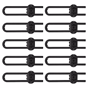10-Pack Safety Cabinet Locks for babies, Child safety cabinet locks, baby Proof Cabinet latches, Adjustable U-Shaped Sliding Child locks for Closet cabinets Knob Handle