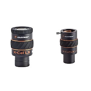Celestron X-Cel LX Series Eyepiece - 1.25-Inch 9mm 93423 & 93428 X-Cel LX 1.25-Inch 3X Barlow Lens (Black)