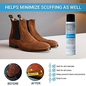 Ralyn Aquatec Shoe Protector Spray | Sneaker Protector Spray Waterproof & Stain Protector for Shoes, Leather, Oiled Leather, Suede, Nubuck, Fabric & Microfibers Shoes - 7oz
