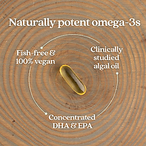 New Chapter Vegan DHA, EPA, and DPA Supplement- Vegan Omega-3 Complex for Heart, Brain, Eye & Joint Support - 30 Softgels